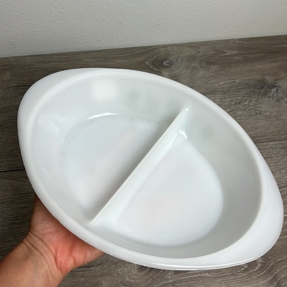 Glasbake | Kitchen | Vintage Glasbake Jeanette Oval Divided Baking Dish ...